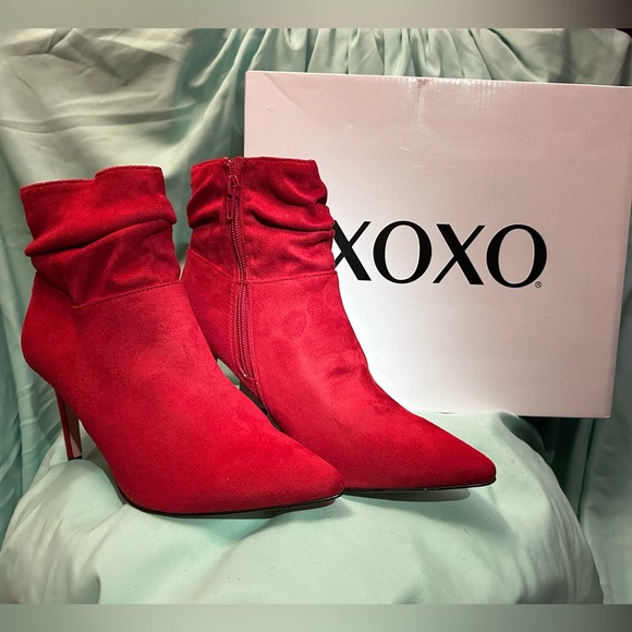 XOXO | Shoes | Xoxo Red High Heel Boots Size 7 | Poshmark